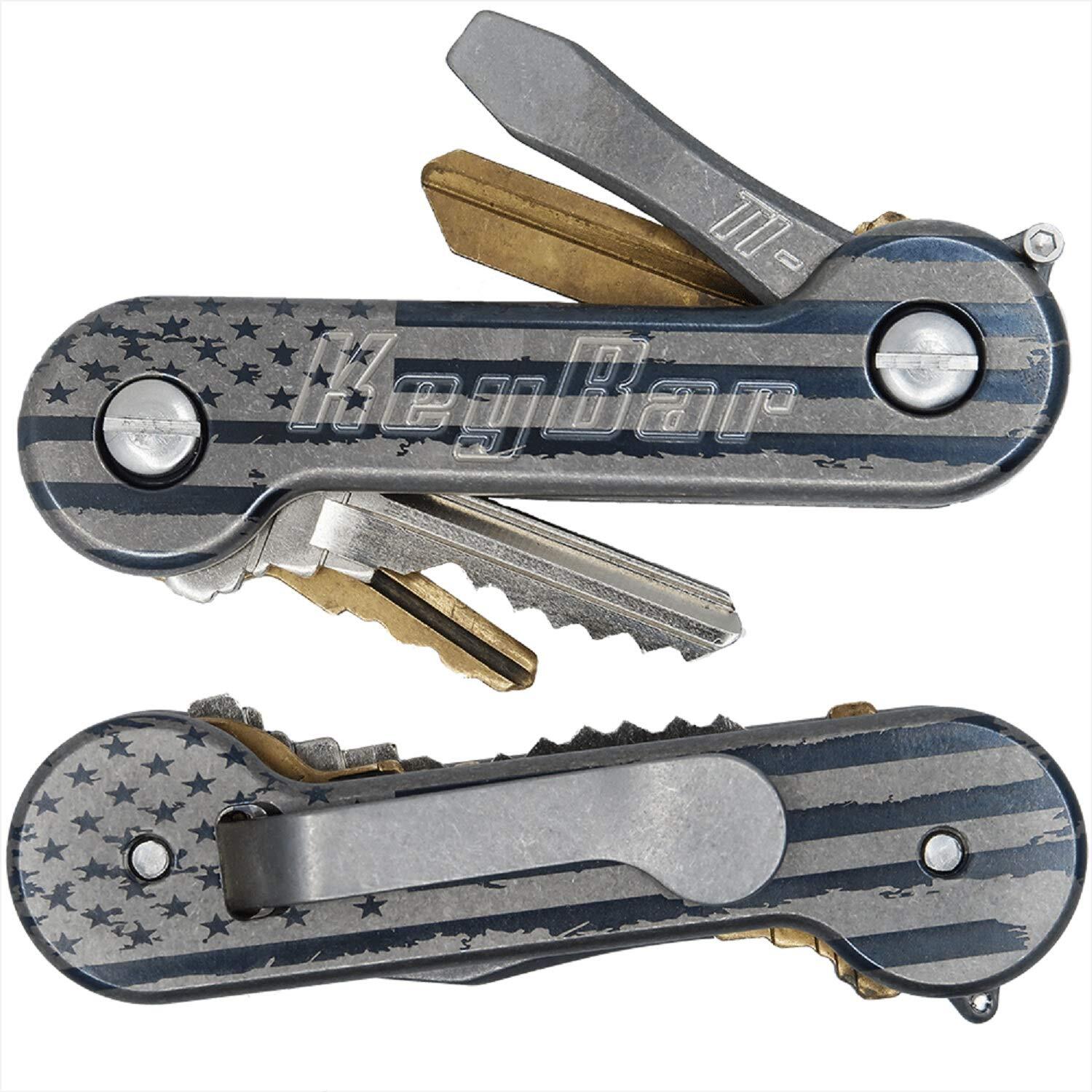 Distressed American Flag Titanium KeyBar Key Organizer EDC Tool ...