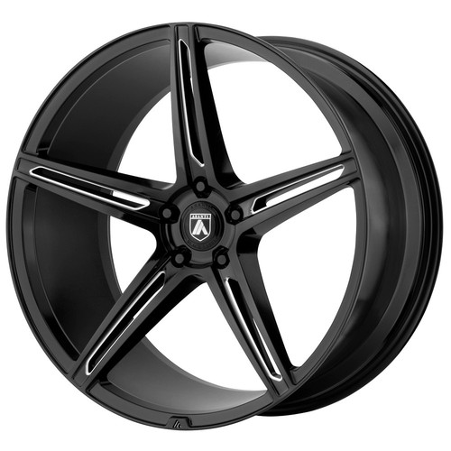 (4) Asanti ABL-22 Alpha 5 20x8.5 5x4.5" +38mm Black/Milled Wheels Rims ...
