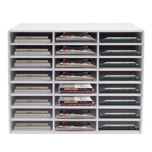 24 Slot Office Filing Trays Letter Rack Desk Organizer A4 Paper ...