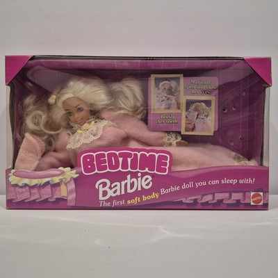 Bedtime Barbie Doll Figure Blonde Soft Body Toy 1993 Mattel Vintage ...
