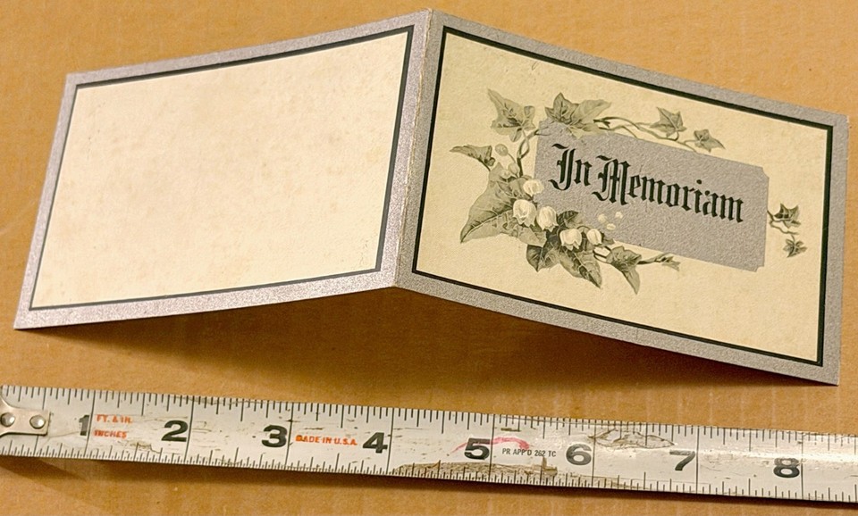 1922 antique funeral or memorial card for Miss Mable Callahan | eBay
