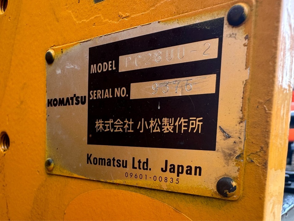 Komatsu PC28UU-2 Mini Excavator with Hydraulic Thumb S/N 9376 | eBay