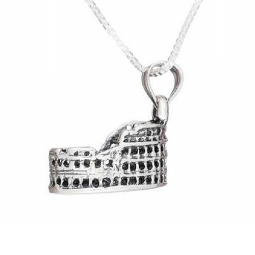 Sterling Silver Rome Colosseum, Coliseum 3D Pendant / Charm, Made USA ...