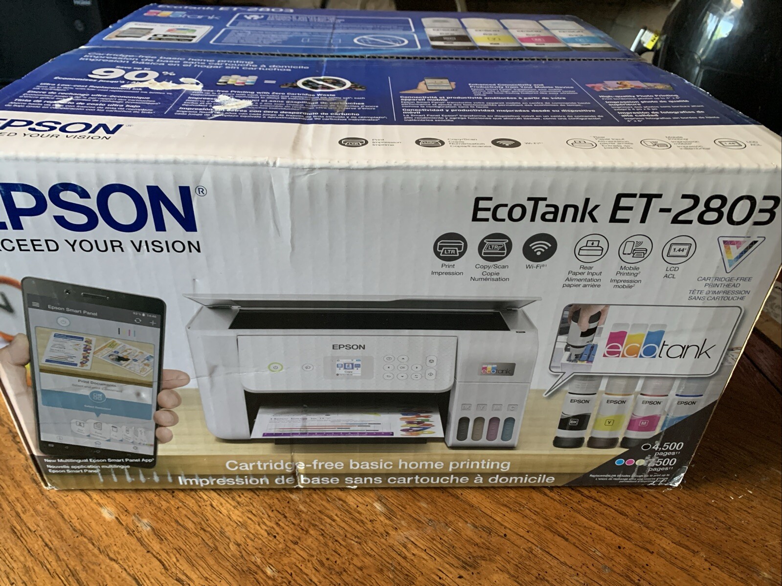 Epson EcoTank ET-2803 Color Inkjet All-In-One Printer - White for sale ...