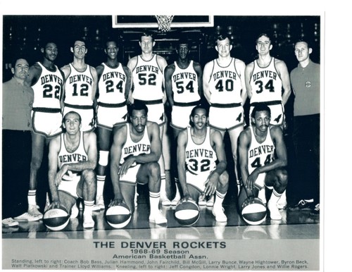 1968 1969 DENVER ROCKETS 8X10 TEAM PHOTO ABA BASKETBALL NBA USA ...