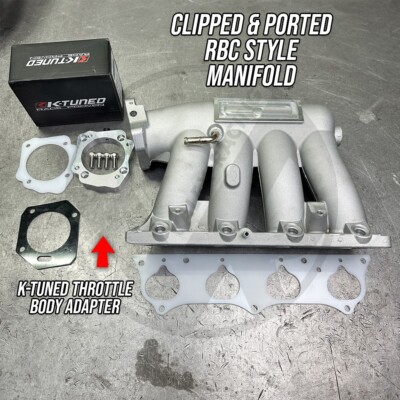 RBC Pro Ported Intake Manifold w/ K-Tuned Throttle Adapter for 12-15 ...