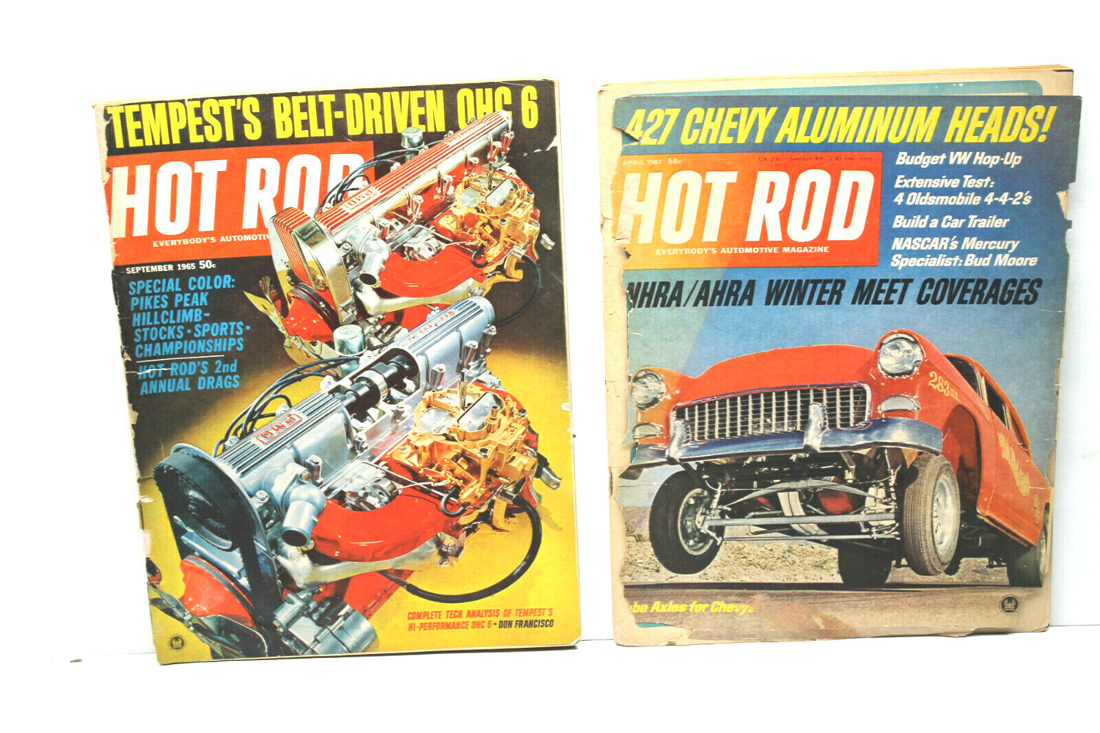 6pc Vintage Hot Rod Magazines 1960s 1970s Drag Racing USA+Car Craft ...