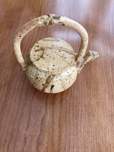 Art Studio Pottery Teapot Signed Handcrafted w/ Lid + Handle Unique | eBay