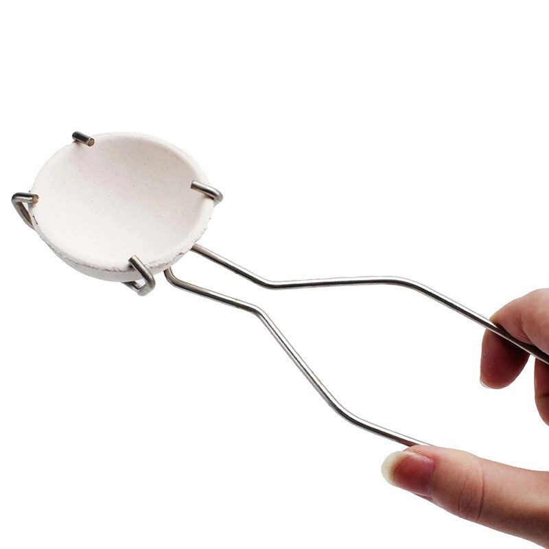 25Cm Stainless Steel Crucible Tong Clamp Crucible Pliers White Gold ...