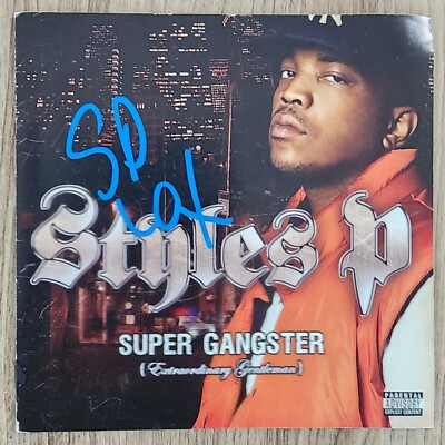 Styles P Signed Super Gangster CD Booklet The LOX Hip Hop Rap LEGEND ...