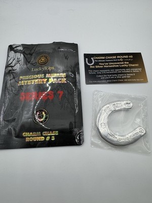 Lucky Rips Series 7 Charm chase 3oz 999 Fine Silver Horseshoe Lucky ...