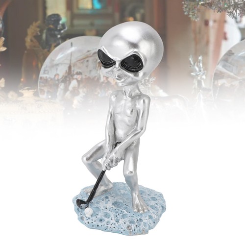 Alien Statue Funny Garden Decoration Resin Alien Figurine With Flat ...