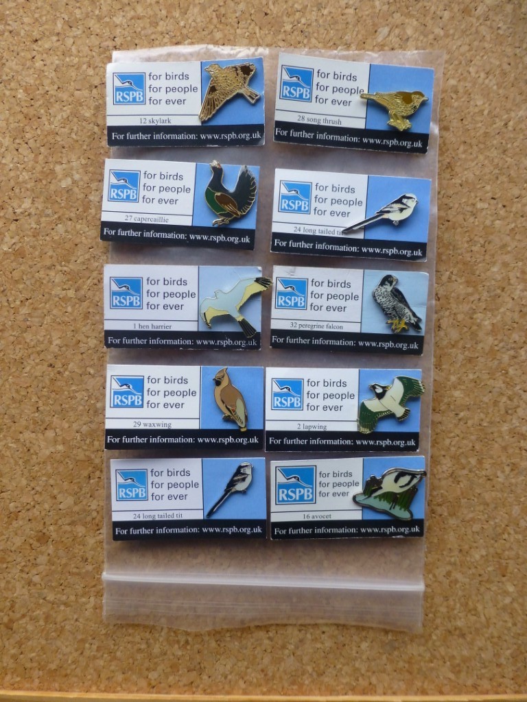 .RSPB Pin Badge's. FBFPFE. 10 numbered bird badges. Listed below. | eBay UK
