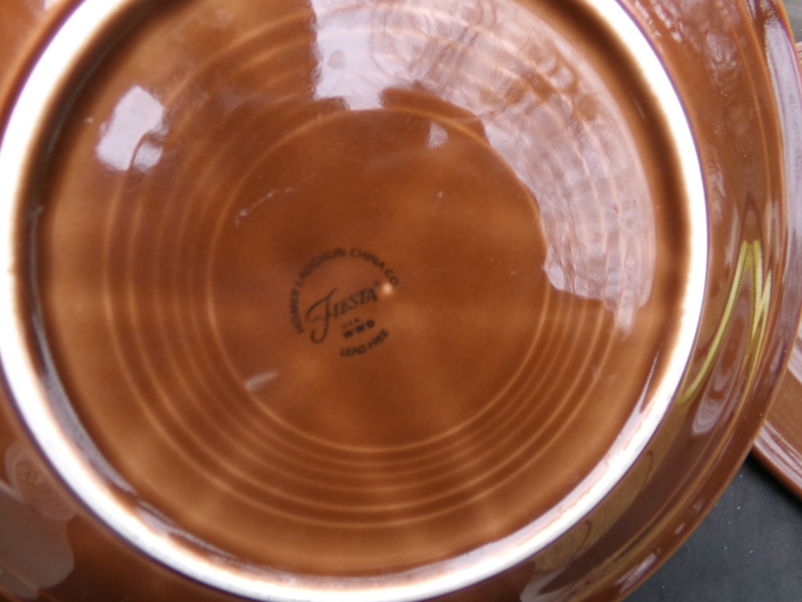 Set Of 2 Brown Fiesta Ware Chocolate Dinner Plates 10.5” Retired ...