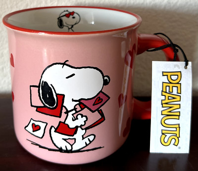Peanuts Mailman Snoopy BE MINE Hearts Valentine's Day 21 oz Mug NWT! | eBay
