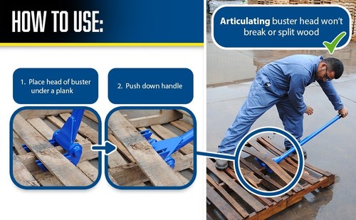 Pallet Buster Heavy Deck Wrecker Deck Board Removal Tool Breaker Pry ...