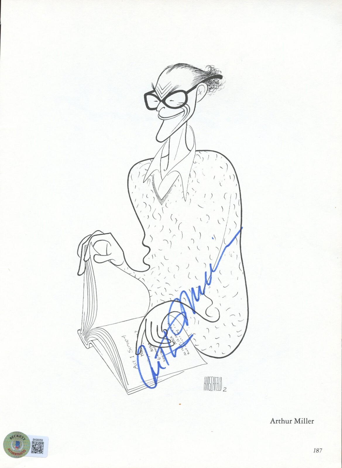 Arthur Miller signed autograph auto 8x11 cut Playwright All My Sons BAS ...