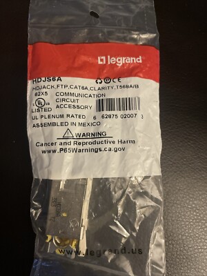 Legrand Clarity Shielded High Density Jack (HDJS) CAT6A, T568A/B HDJS6A ...