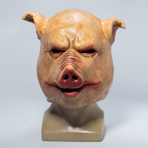 Halloween Pig Head Mask Animal Headgear Props Horror Atmosphere ...