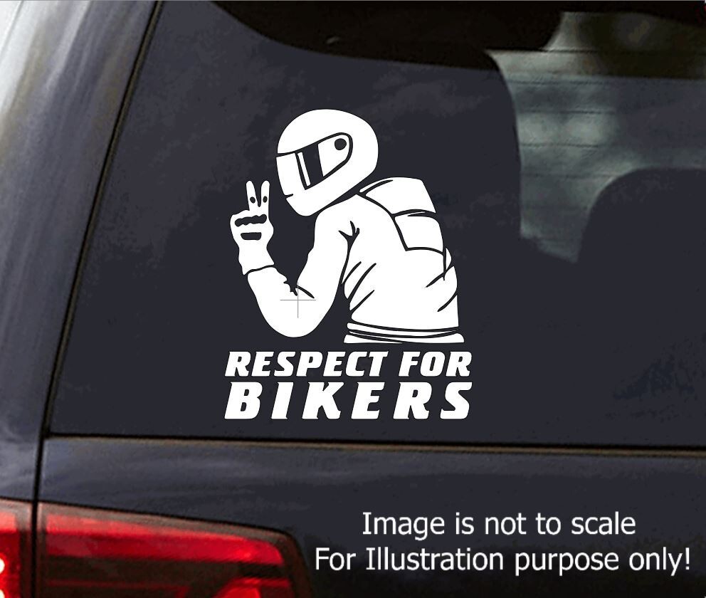 Respect for Bikers Sticker Vinyl Decal Car UTE Window Bumper Biker ...