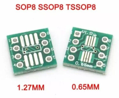 50x SOP8 SO8 SOIC8 TSSOP8 MSOP8 to DIP8 Adapter PCB Converter Solder ...
