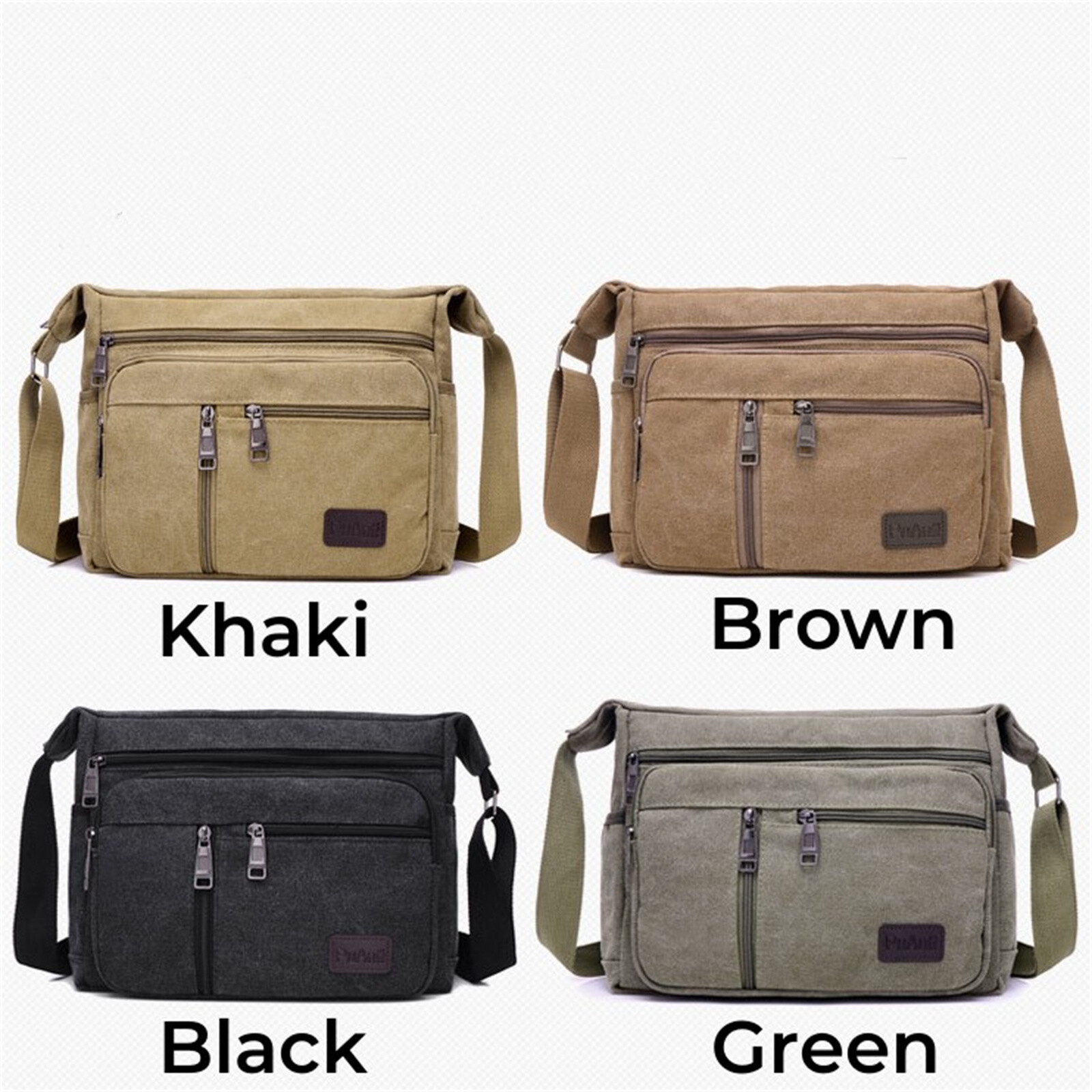 Retro Men's Canvas Shoulder Messenger Bag Crossbody Satchel Travel Man ...