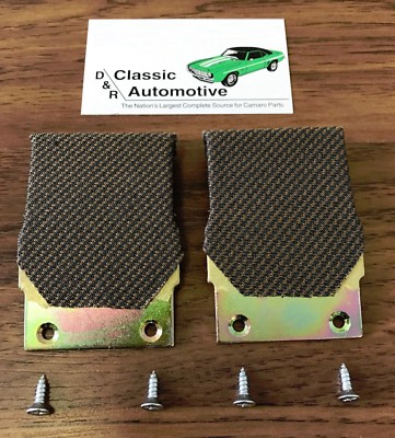 Window Guides Plates set 2pc Brackets w/ screws Outer Door guide ...