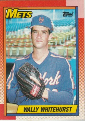 FREE SHIPPING-MINT-1990 Topps Wally Whitehurst New York Mets 719 PLUS ...