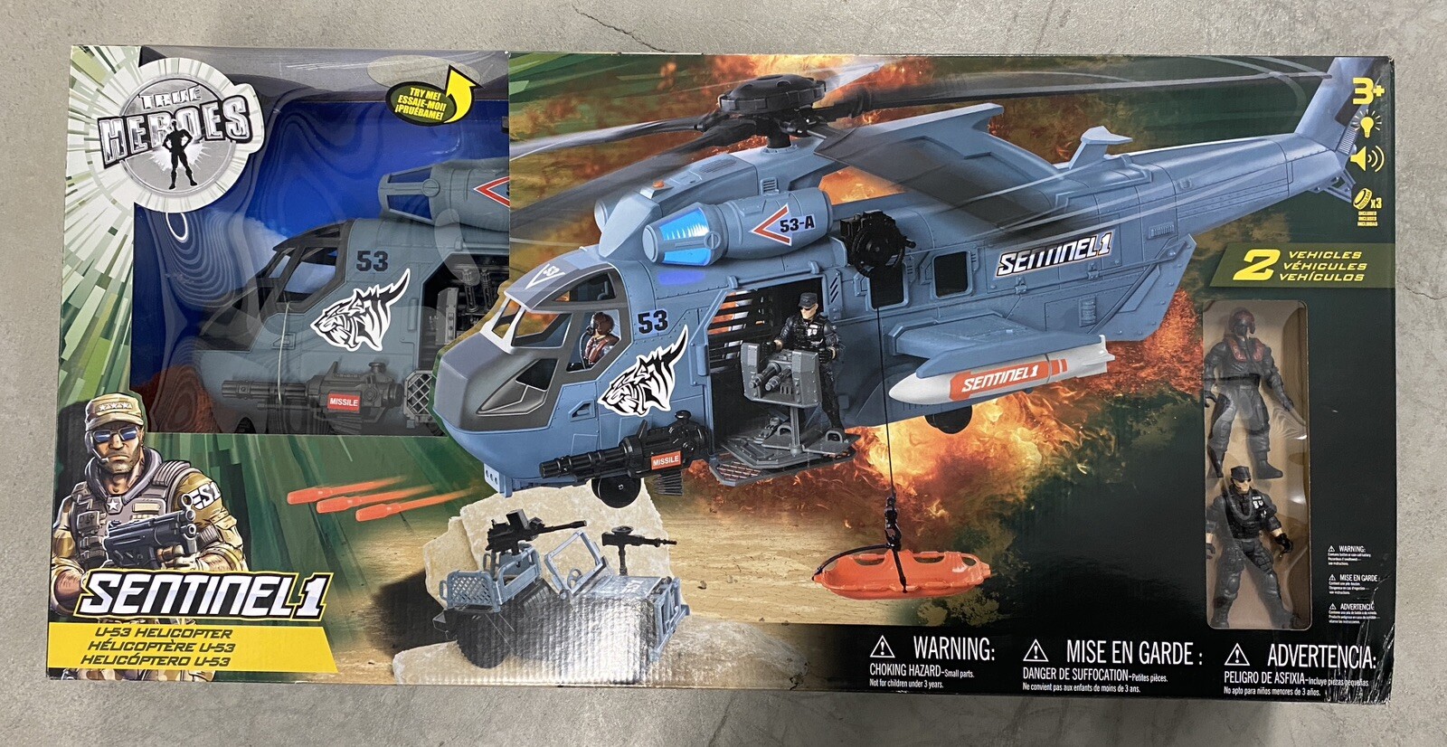 True Heroes Sentinel 1 U-53 Military Helicopter Toys R Us Exclusive 🏭 ...