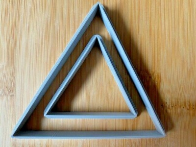 Set of 2 x TRIANGLE SHAPE Cookie or Fondant Cutters Sugarcraft Cake ...