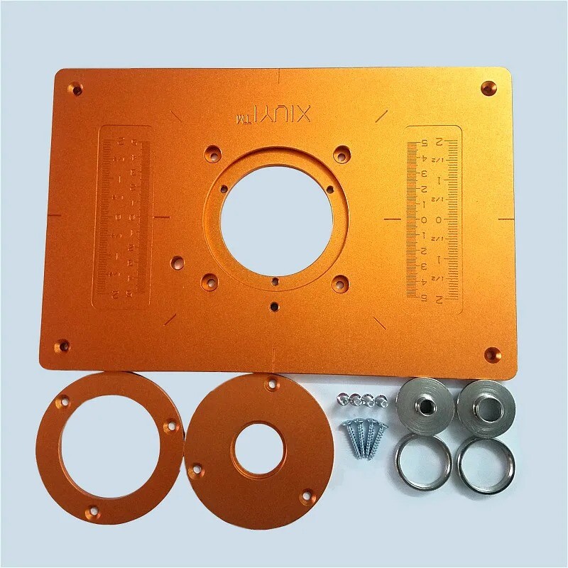 Aluminum Router Table Insert Plate with Bushing and Cover Electric ...