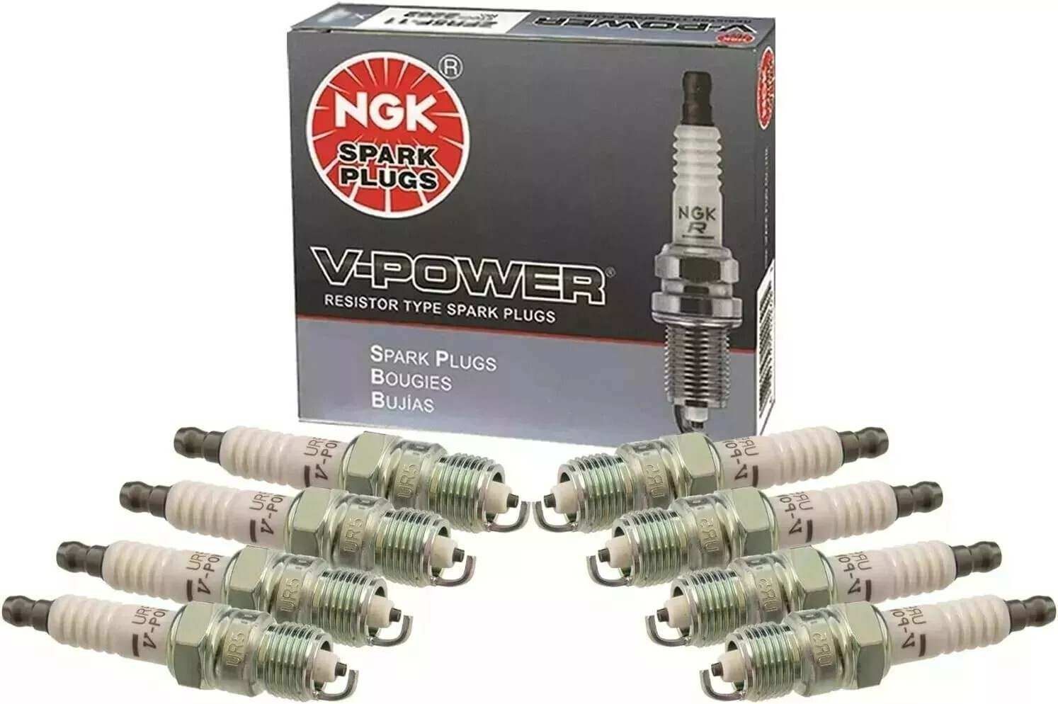 NGK TR6 #4177 Spark Plugs - Set of 8 Nickel Copper Plugs for LS Engines ...