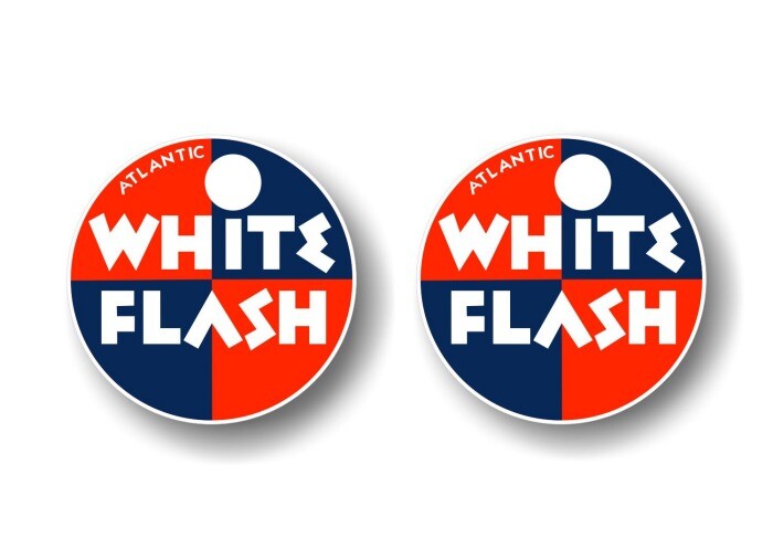 2 Vintage MDL# WHTFLSH04 Gasoline Pump Decals Gas Station Sign Stickers ...