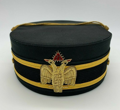 Vintage Masonic 32nd Degree Scottish Rite Cap 2 Heade… - Gem