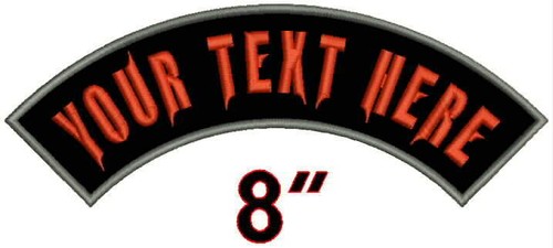 Custom Embroidered 8" Top Rocker Vest Patch Motorcycle Biker Club MC ...