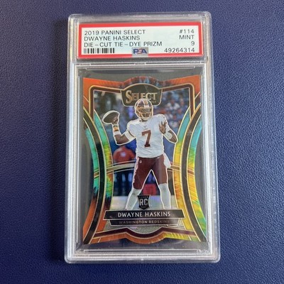 2019 Panini Select #114 Dwayne Haskins RC Die-Cut Tie-Dye /25 PSA 9 ...