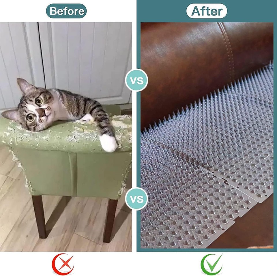 10 packs scat mat for cats, 13x16 inches pet deterrent spikes, indoor ...