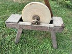 Rare Antique Free Standing Hand Crank Grinding Wheel Sharpening Stone ...