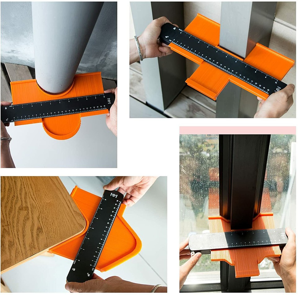 Contour Gauge,2 Pack Contour Gauge Profile Tool,10 and 6 Master Outline ...