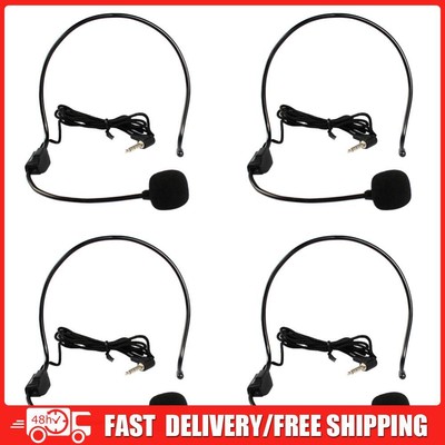 Wired Hands Free Headset Microphone Mic system Megaphone Speaker ...