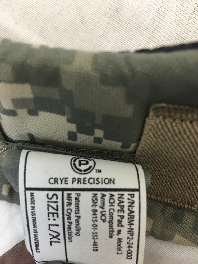 USGI Crye ACU NAPE PAD Cover ACH H-STRAP L/XL 8415-01-552-4610 | eBay