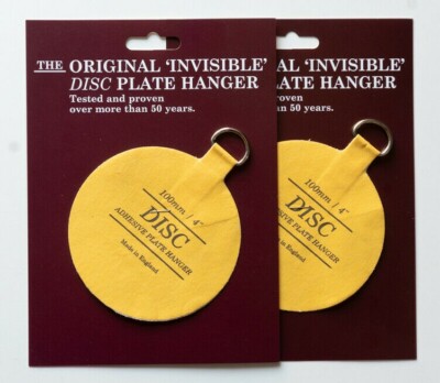 Invisible DISC Adhesive Plate Hangers - 2 Pack | Select your size ...