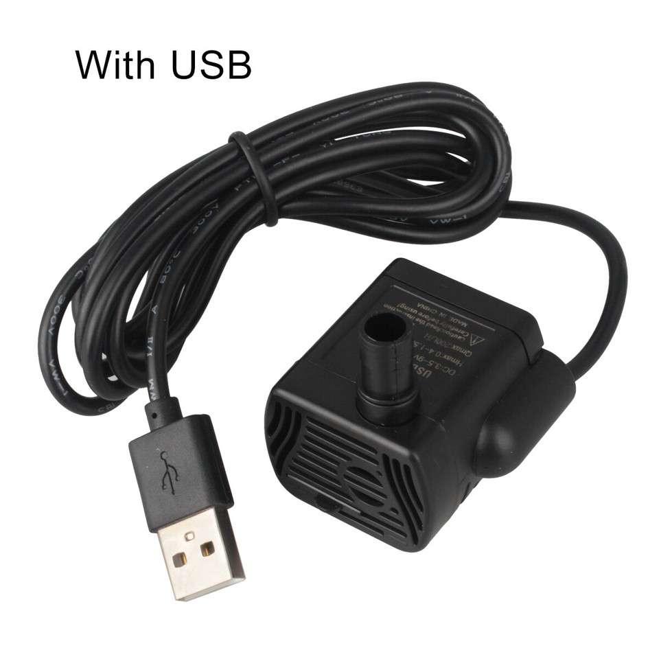 Mini Water Pump Quiet 240L/H USB Brushless Motor 12V Submersible Pool ...