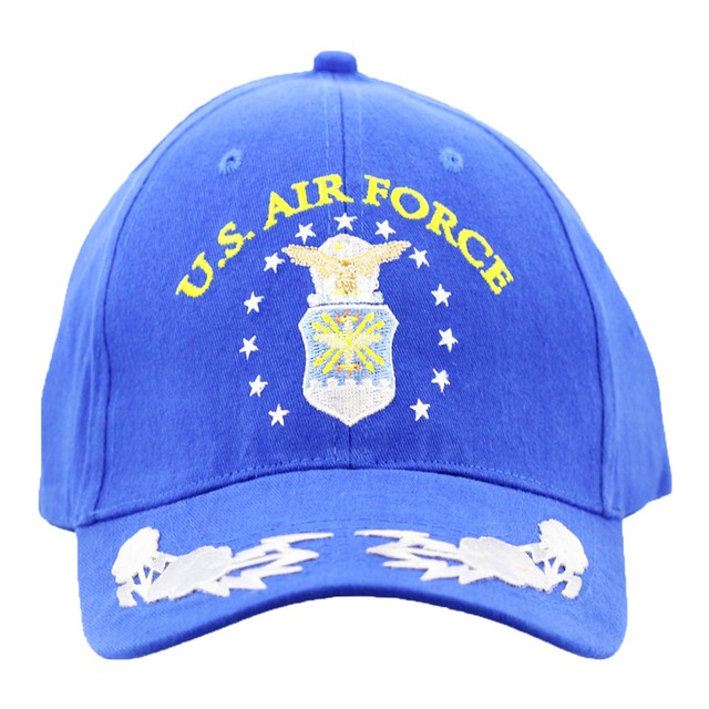 US Air Force Military Cap With Scrambled Eggs Blue Dangling Halo for ...