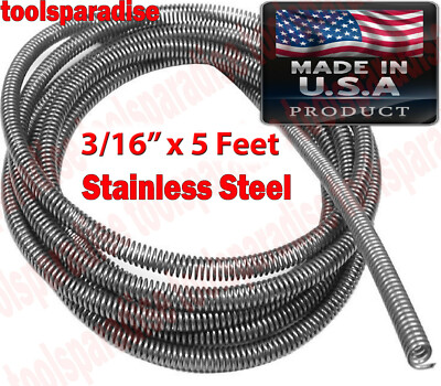 3/16" x 5 FT AC SS BRAKE FUEL LINE Guard Cover Tube Tubing Spring ...