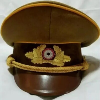 WW2 German Wehrmacht Cap Hand Embroidered Included WWII Officers Hat | eBay