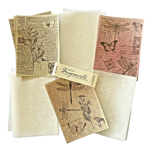 30 pcs Fragments Scrapbooking Paper Card Making Crafts Parchment Munken ...