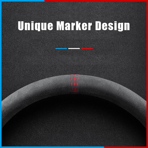 Car Steering Wheel Cover No Mark 37-38cm round Shap Universal Suede Non ...