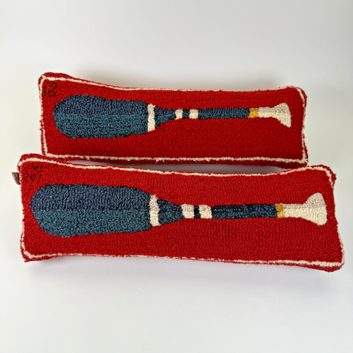 Chandler 4 Corners Laura Megroz Hooked Throw Pillow Paddles on Red" 8 ...