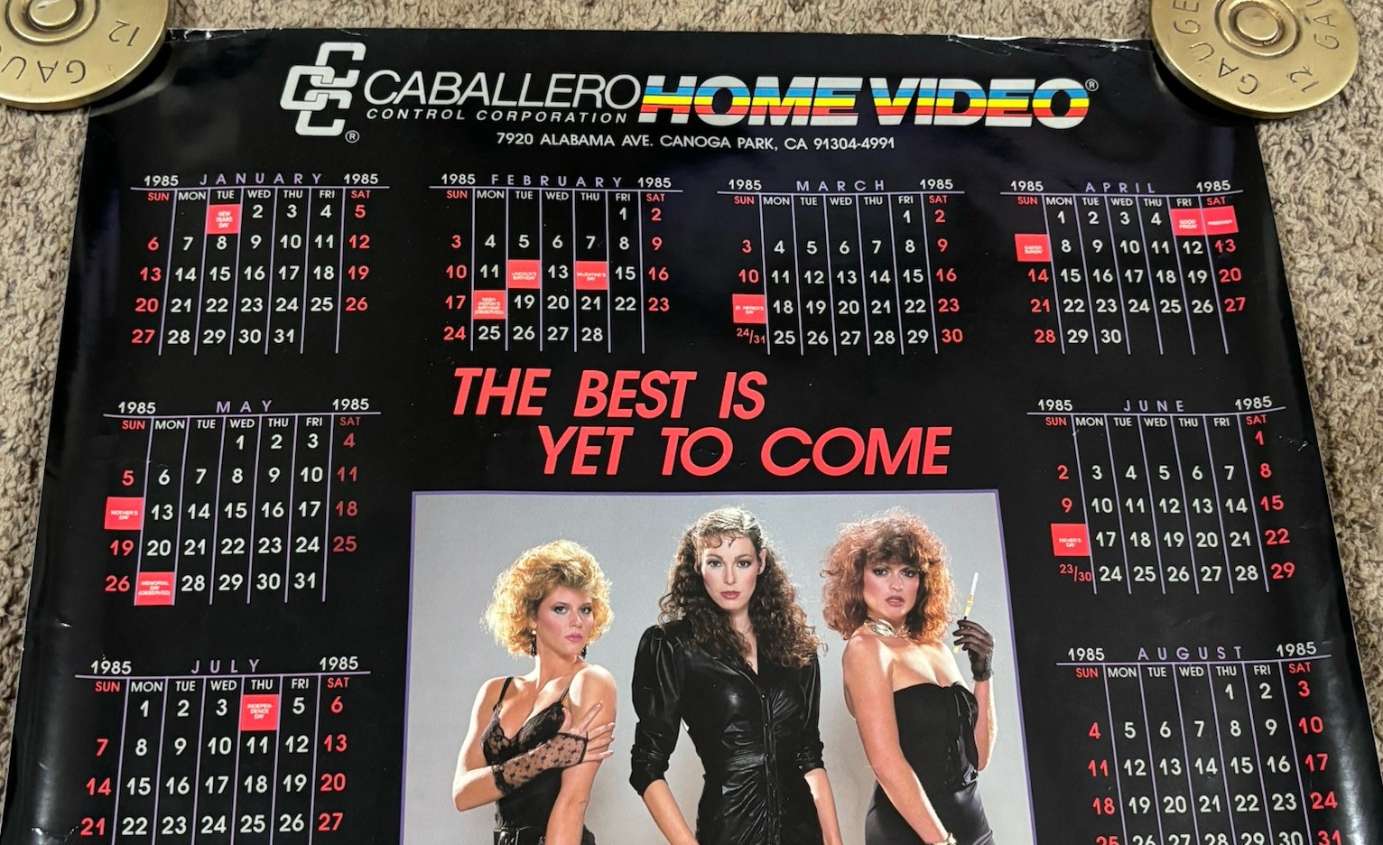 1985 COMING OF ANGELS II Calendar Poster, 18x24, Kelly Nichols, Ginger ...